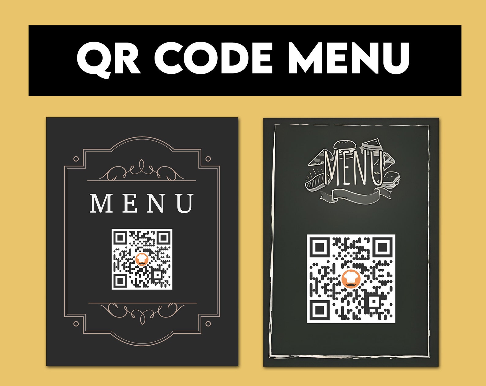 QR Code Menu Design Menu QR Code for Restaurant & Cafe - Etsy