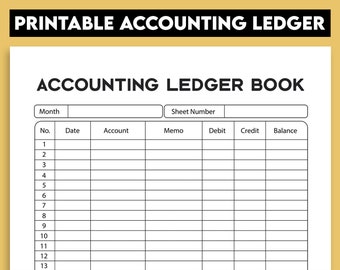 Printable Accounting Ledger Book: Income and Expense Tracker (PDF) - Etsy