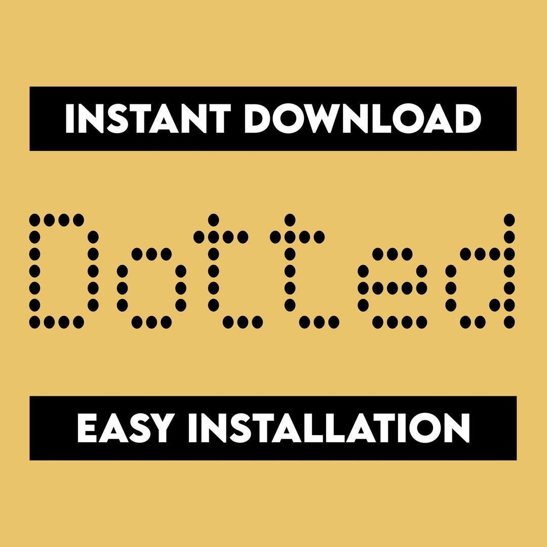 Dotted Font, Dotted Letters, Dotted Alphabet, Dot to Dot Font, Writing ...