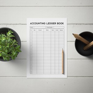 Printable Accounting Ledger Book for Bookkeeping, Accounting Ledger Log ...