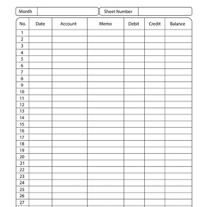Printable Accounting Ledger Book for Bookkeeping, Accounting Ledger Log ...