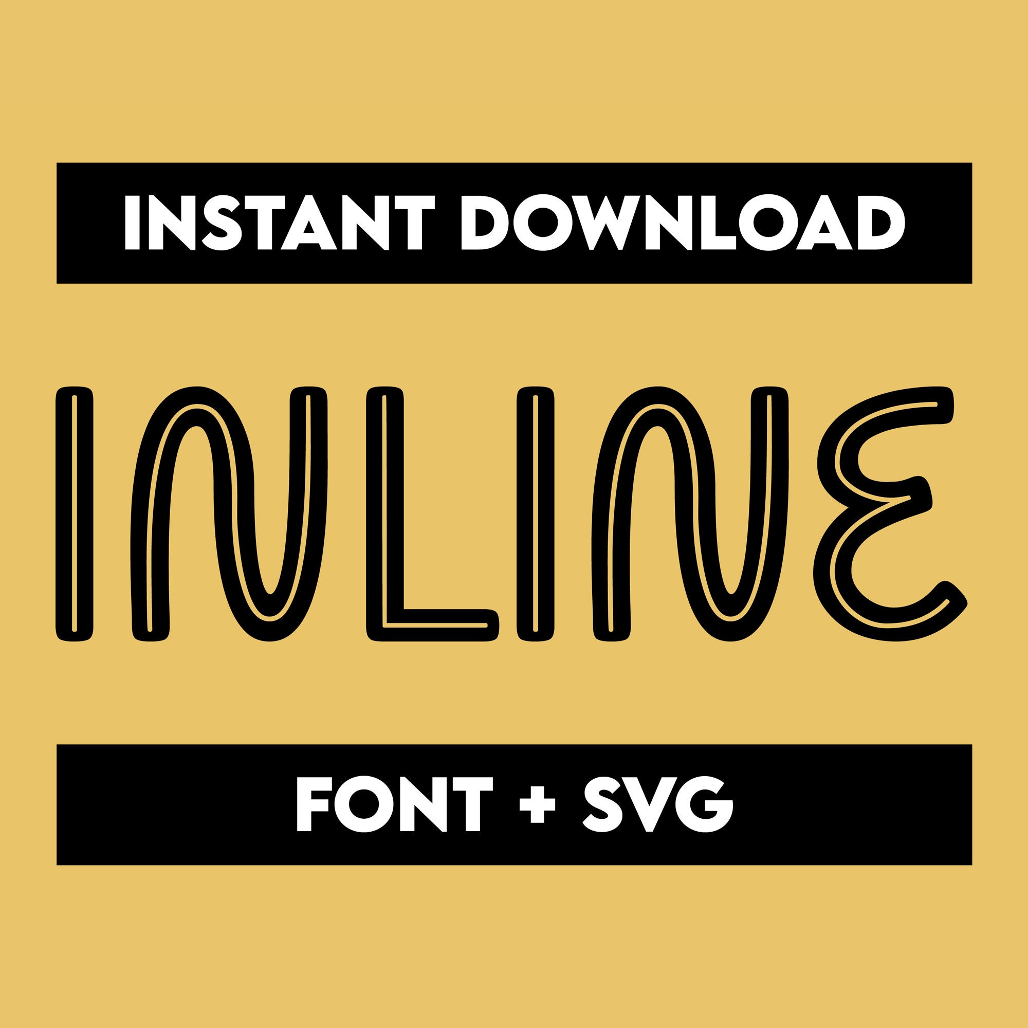 Inline Font Inline Vector Font SVG Fonts for Cricut ABC - Etsy Australia