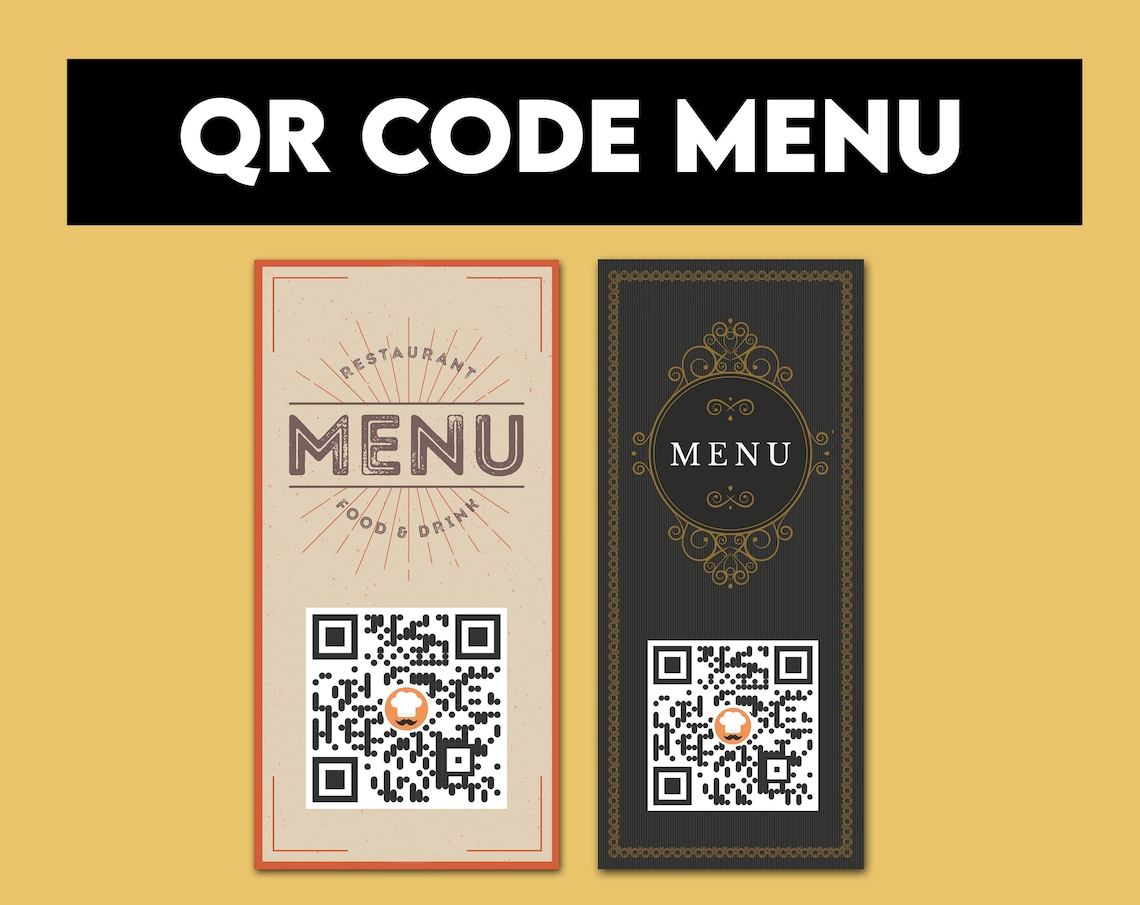 QR Code Menu Design, Menu QR Code for Restaurant & Cafe, Personalizable ...