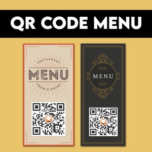 QR Code Menu Design, Menu QR Code for Restaurant & Cafe, Personalizable ...