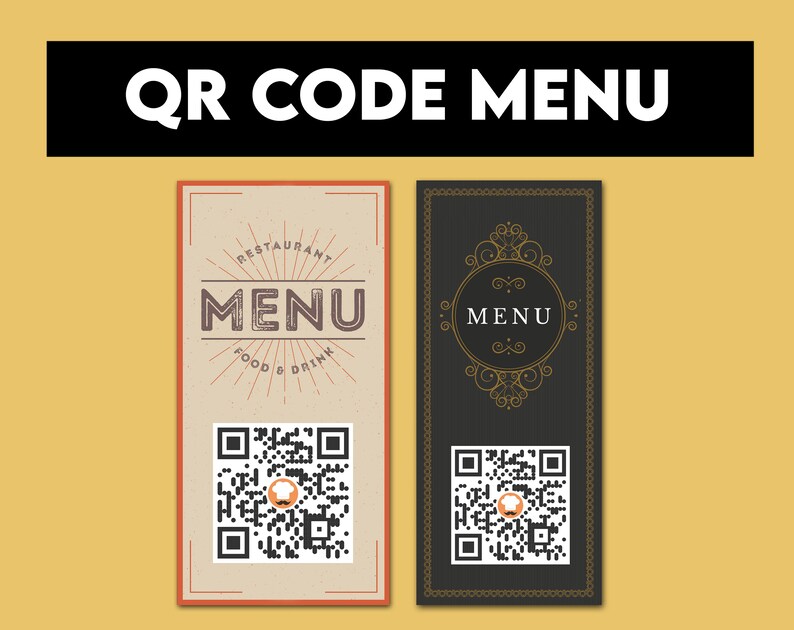 QR Code Menu Design, Menu QR Code for Restaurant & Cafe, Personalizable ...