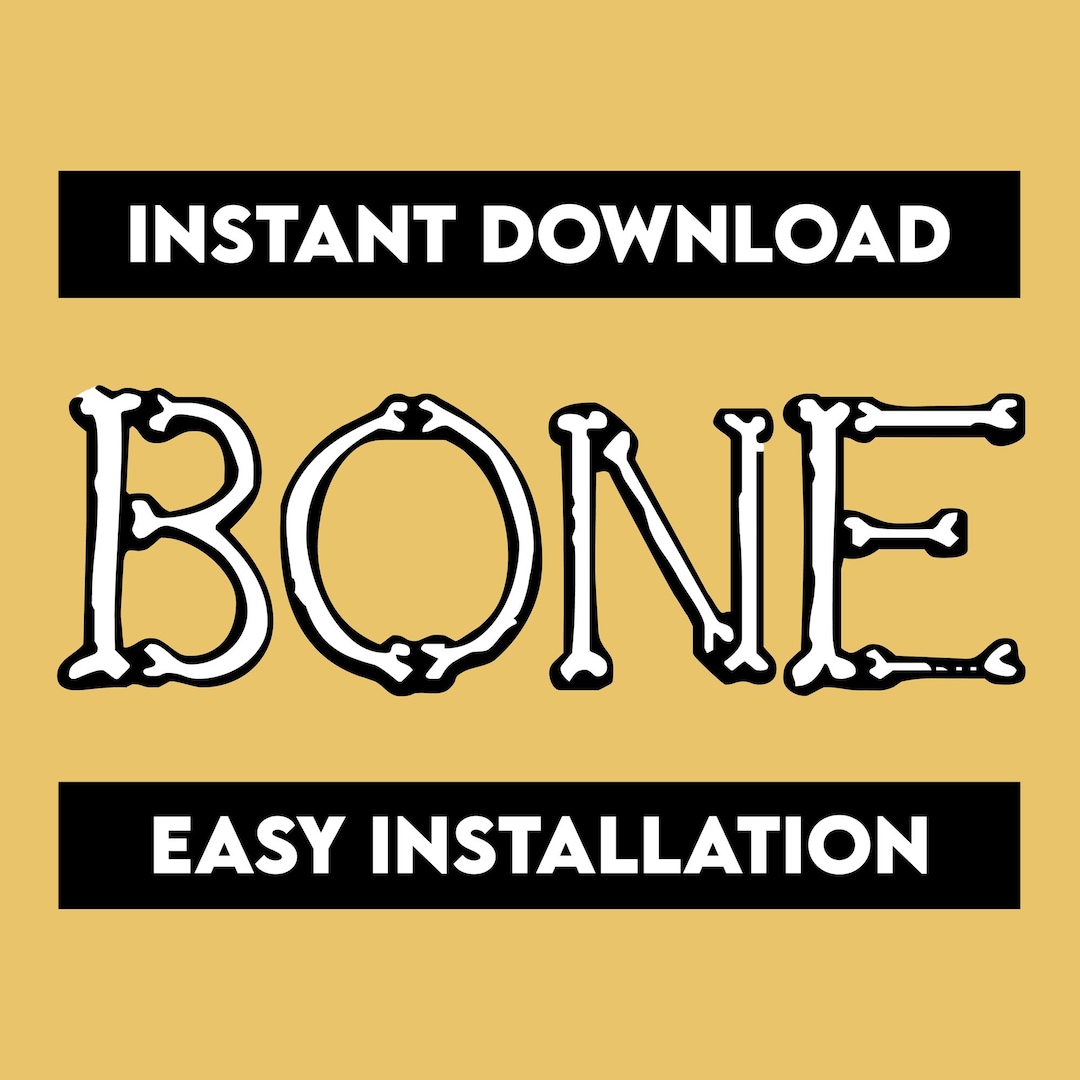Bone Font: Skeleton Letters Typeface (TTF Digital Download) - Etsy
