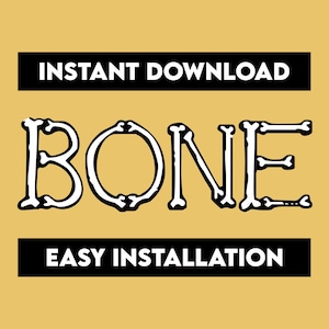 Bone Font: Skeleton Letters Typeface (TTF Digital Download) - Etsy