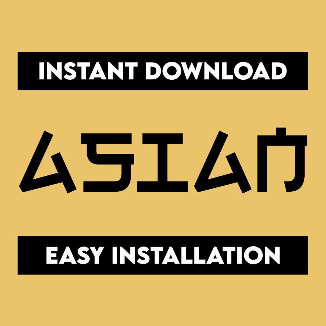 Asian Font, Asian Letters, Asian Lettering, Asian Alphabet - Etsy