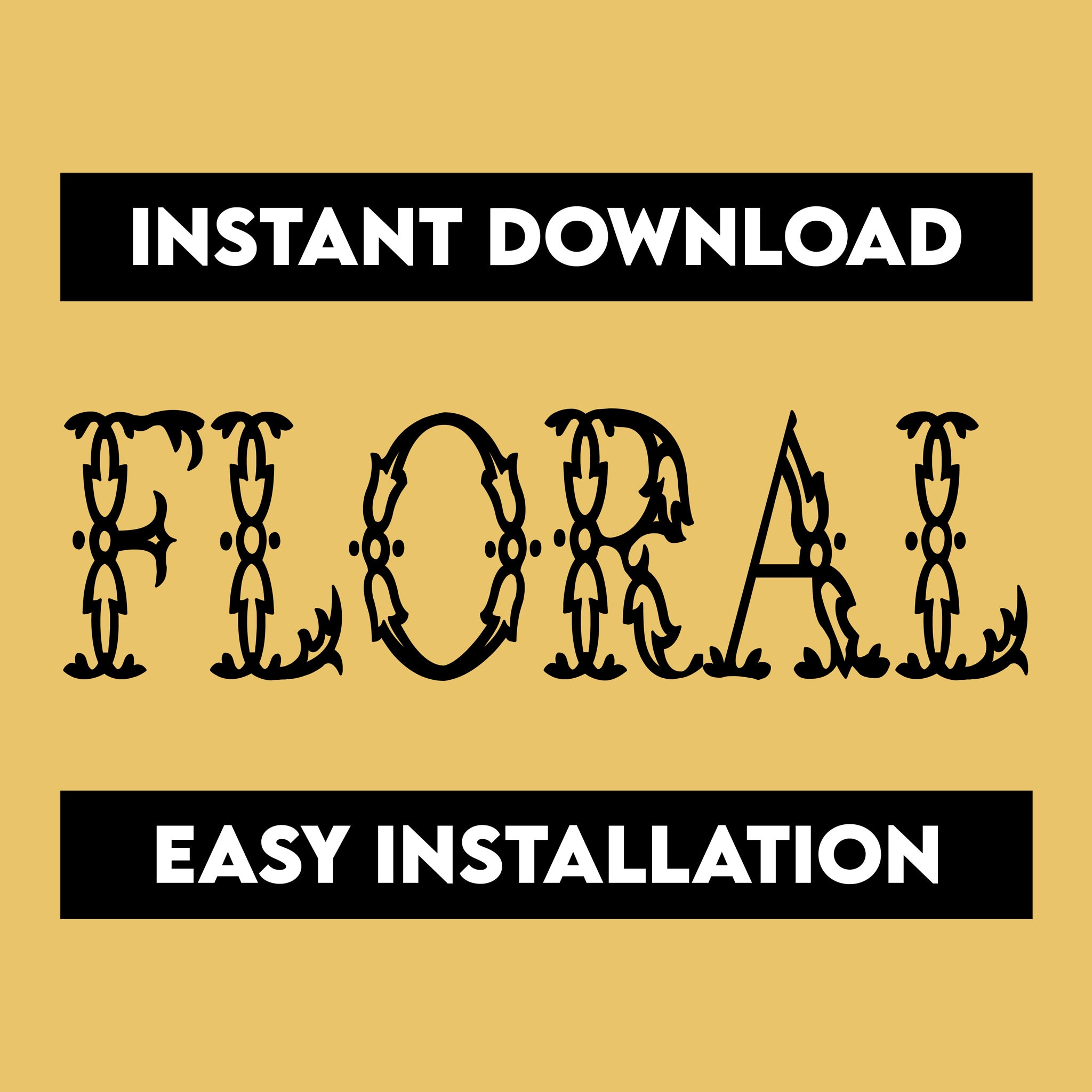 Floral Font, Floral Typeface, Ornate Letters, Florid Alphabet, Flowery ...