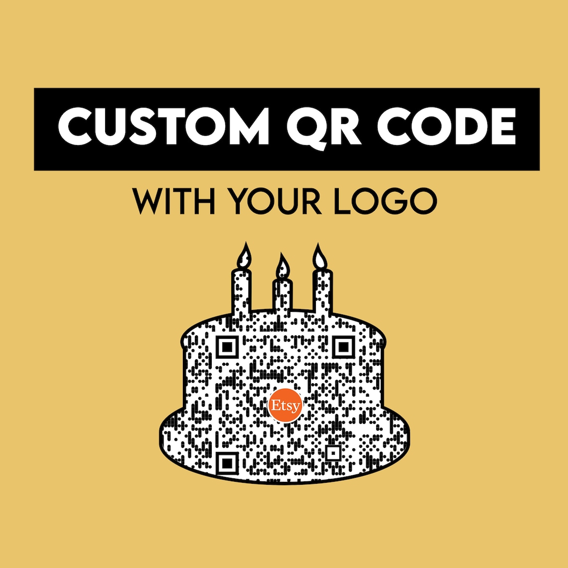 Custom QR Code in a Birthday Cake Shape, Customized Qr Code Generator ...