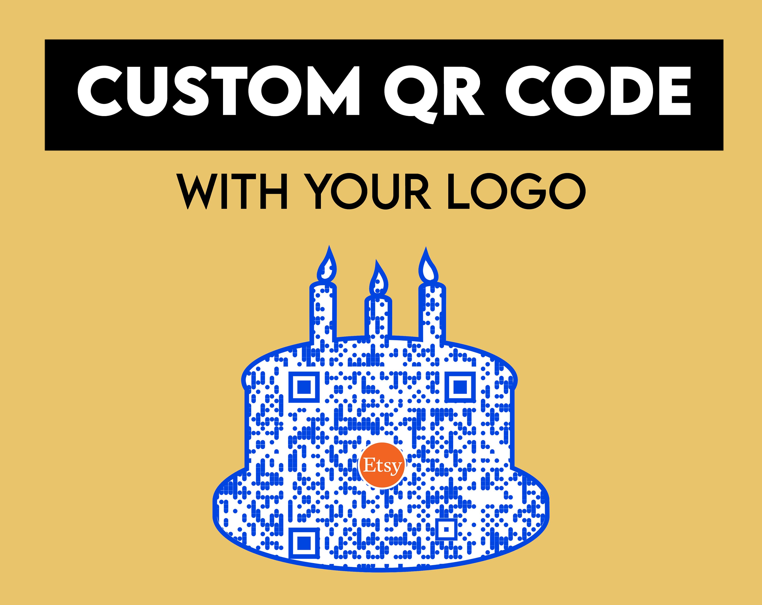 Custom QR Code in a Birthday Cake Shape, Customized Qr Code Generator ...