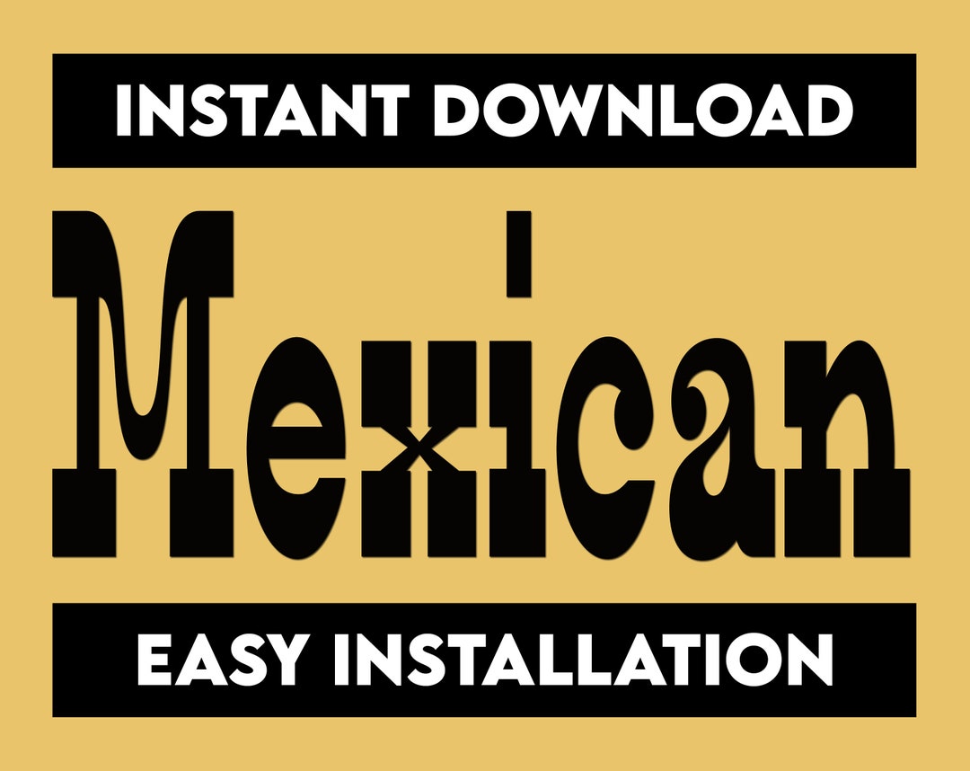 Mexican Font, Mexican Alphabet, Cinco De Mayo Font, Cricut Font, Canva ...