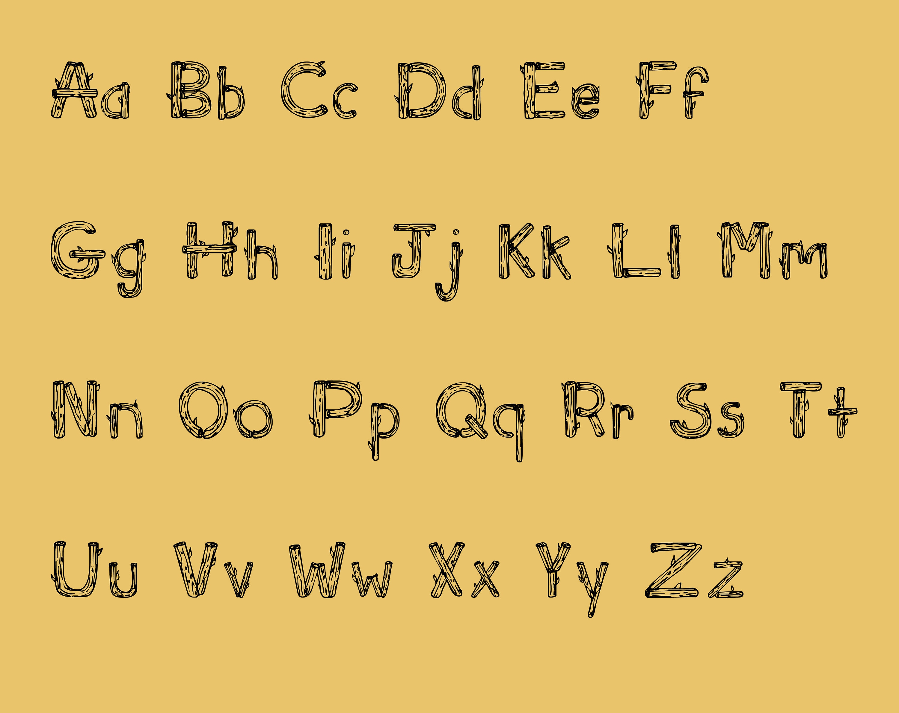 Wood Font, Wooden Letters, Wood Typeface, Wooden Alphabet Letters ...