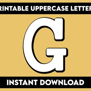 Printable Uppercase Outline Letters: Classroom Bulletin Board (PDF) - Etsy