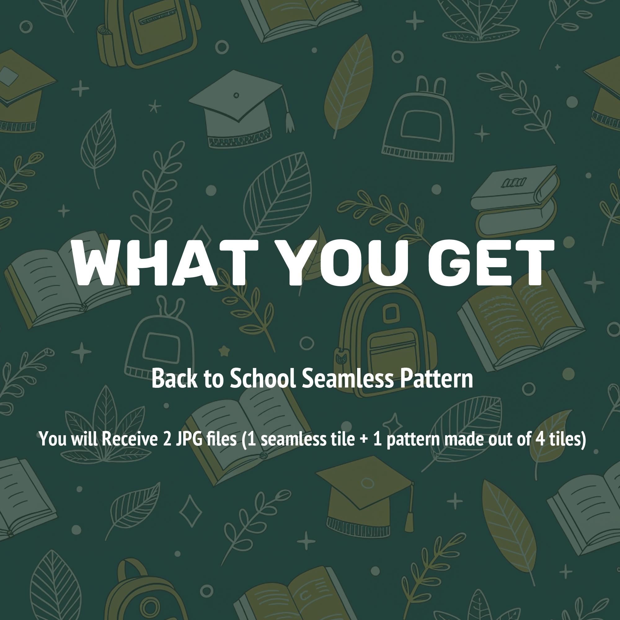 Back to School Seamless Pattern: Printable Tileable Design (digital ...