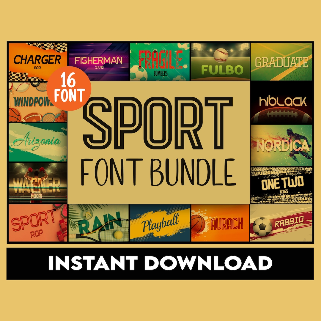 Sports Font Bundle: Jersey & Varsity Styles (OTF, TTF) - Etsy