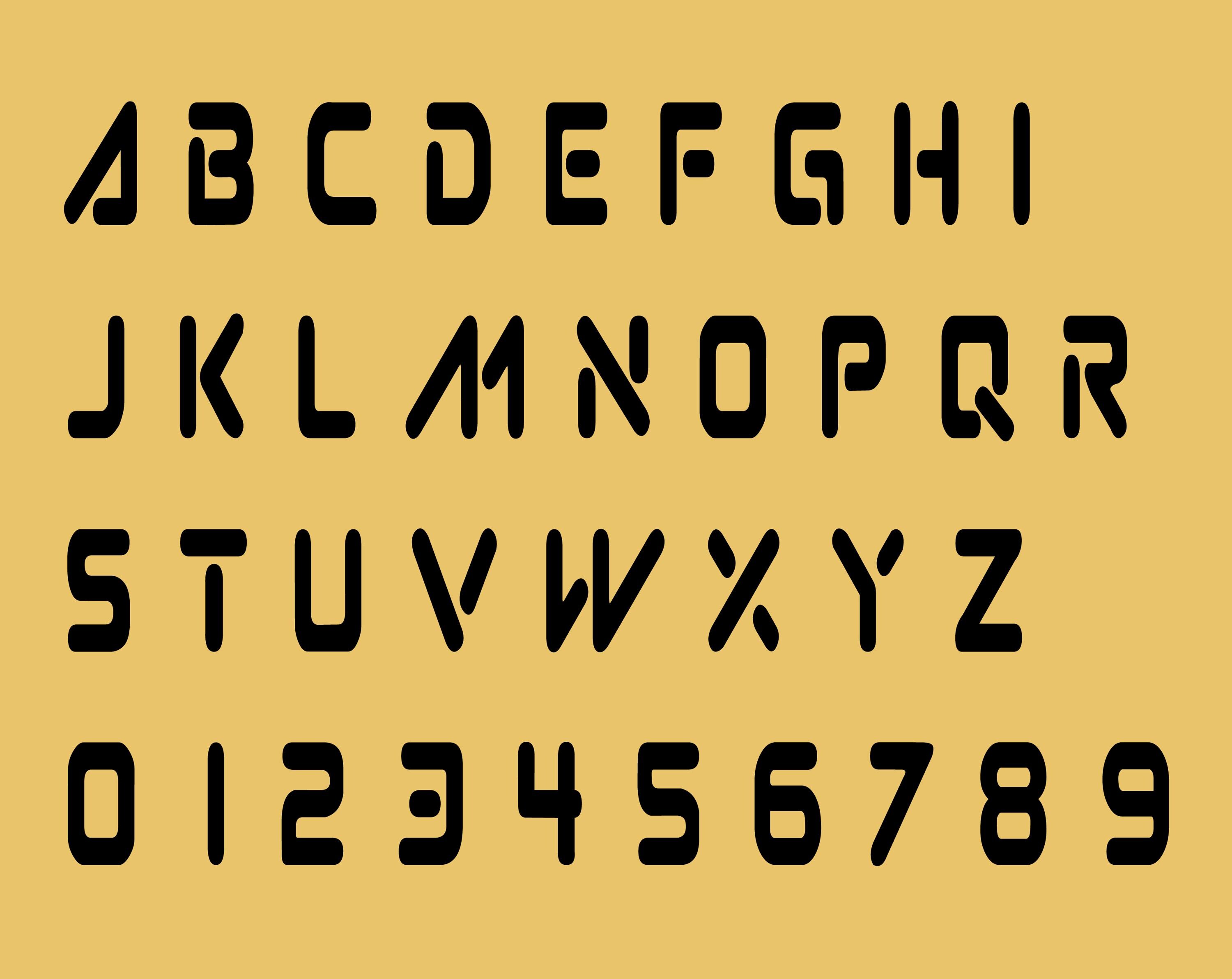 Futuristic Font, Futuristic Letters, Futuristic Alphabet, Sci-fi ...
