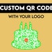 Custom QR Code in a Birthday Cake Shape, Customized Qr Code Generator ...