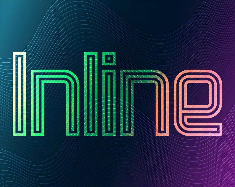 Linestrider Inline Font: Modern TTF Font File (digital Download) - Etsy