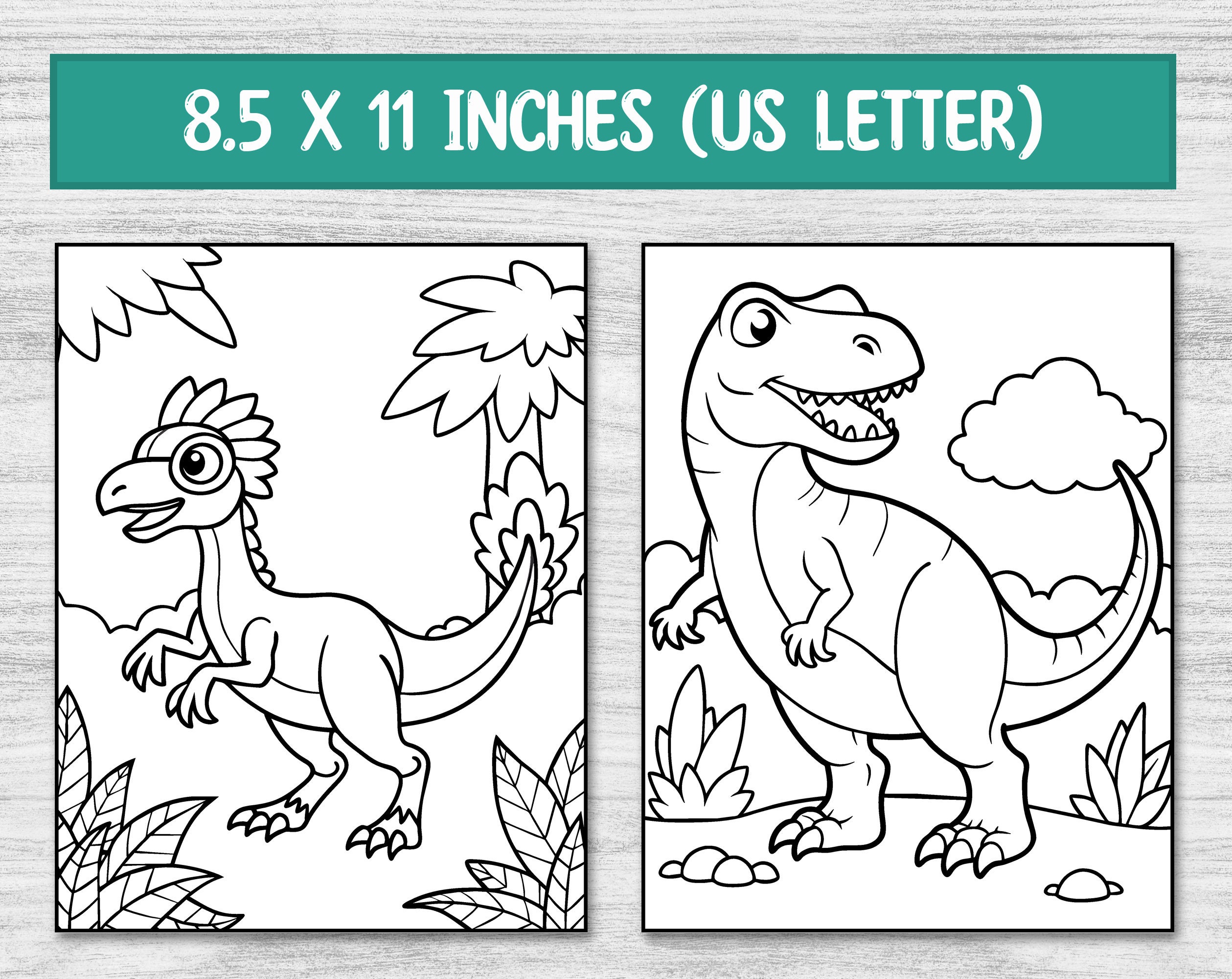 Printable Dinosaur Coloring Pages for Kids Toddlers, Preschoolers ...