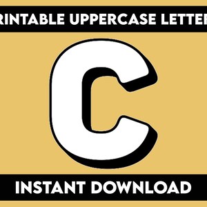 Printable Uppercase Letters, Bulletin Board Letters, Bulletin Board ...