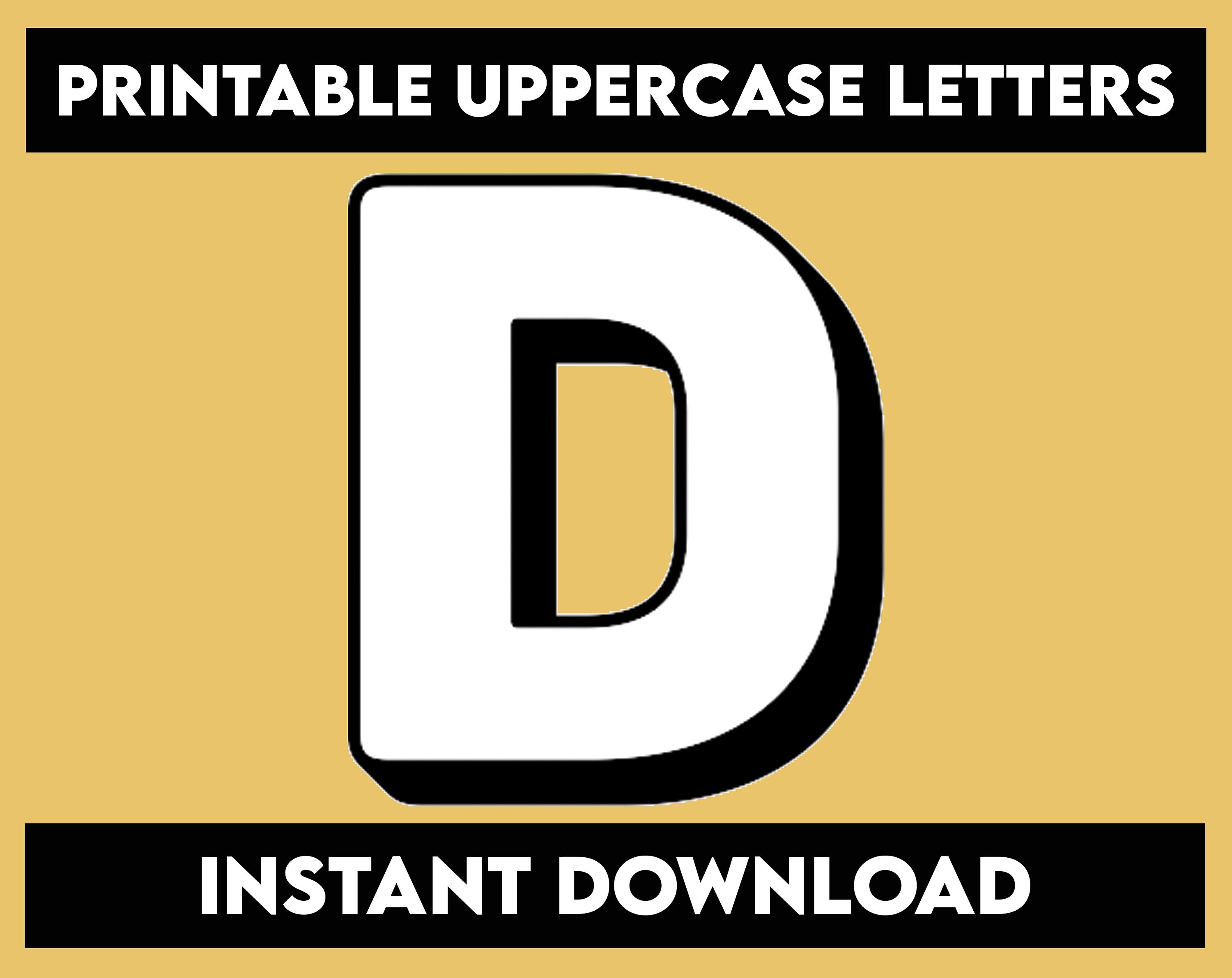 Printable Uppercase Letters, Bulletin Board Letters, Bulletin Board ...