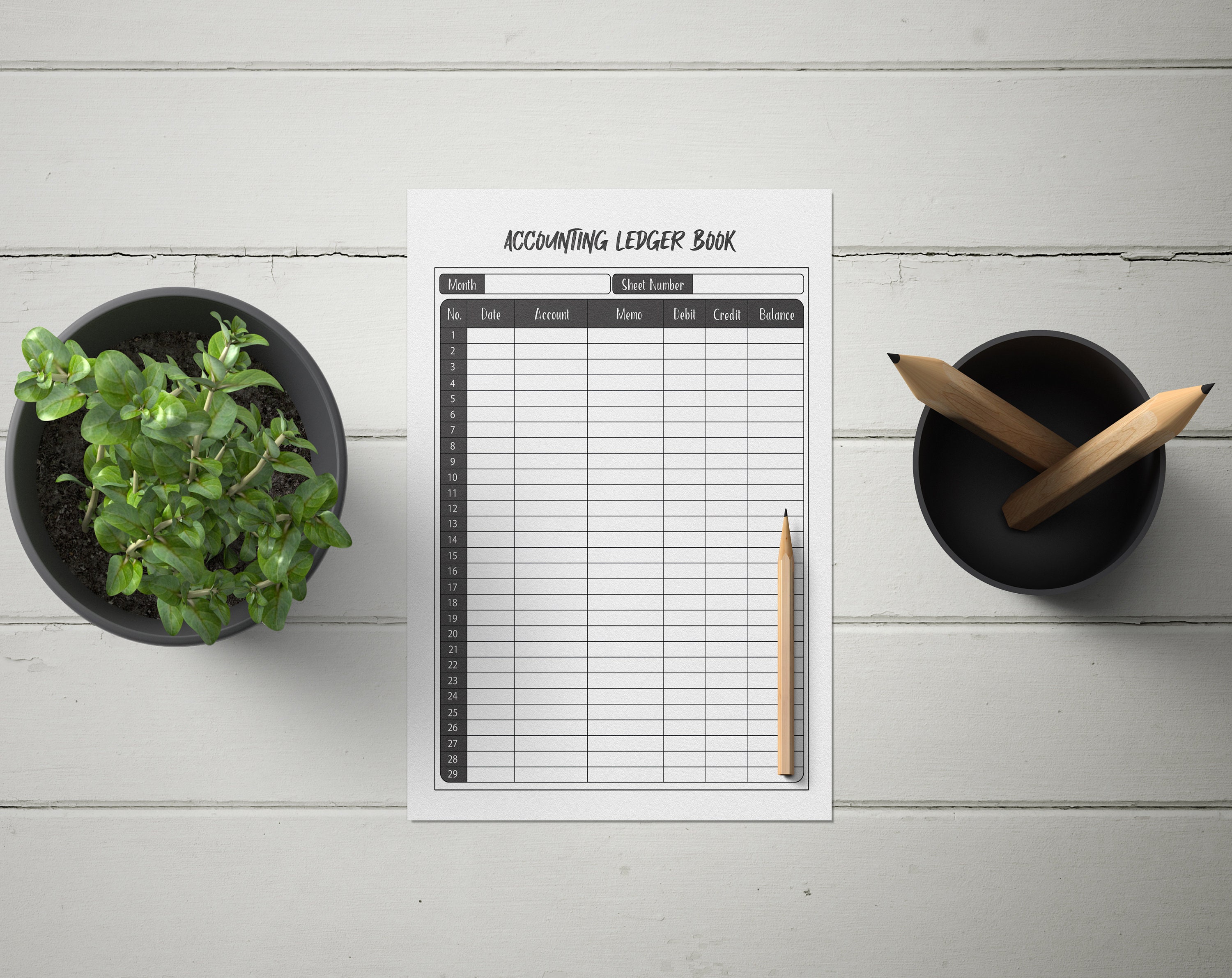 Printable Accounting Ledger Book for Bookkeeping, Accounting Ledger Log ...