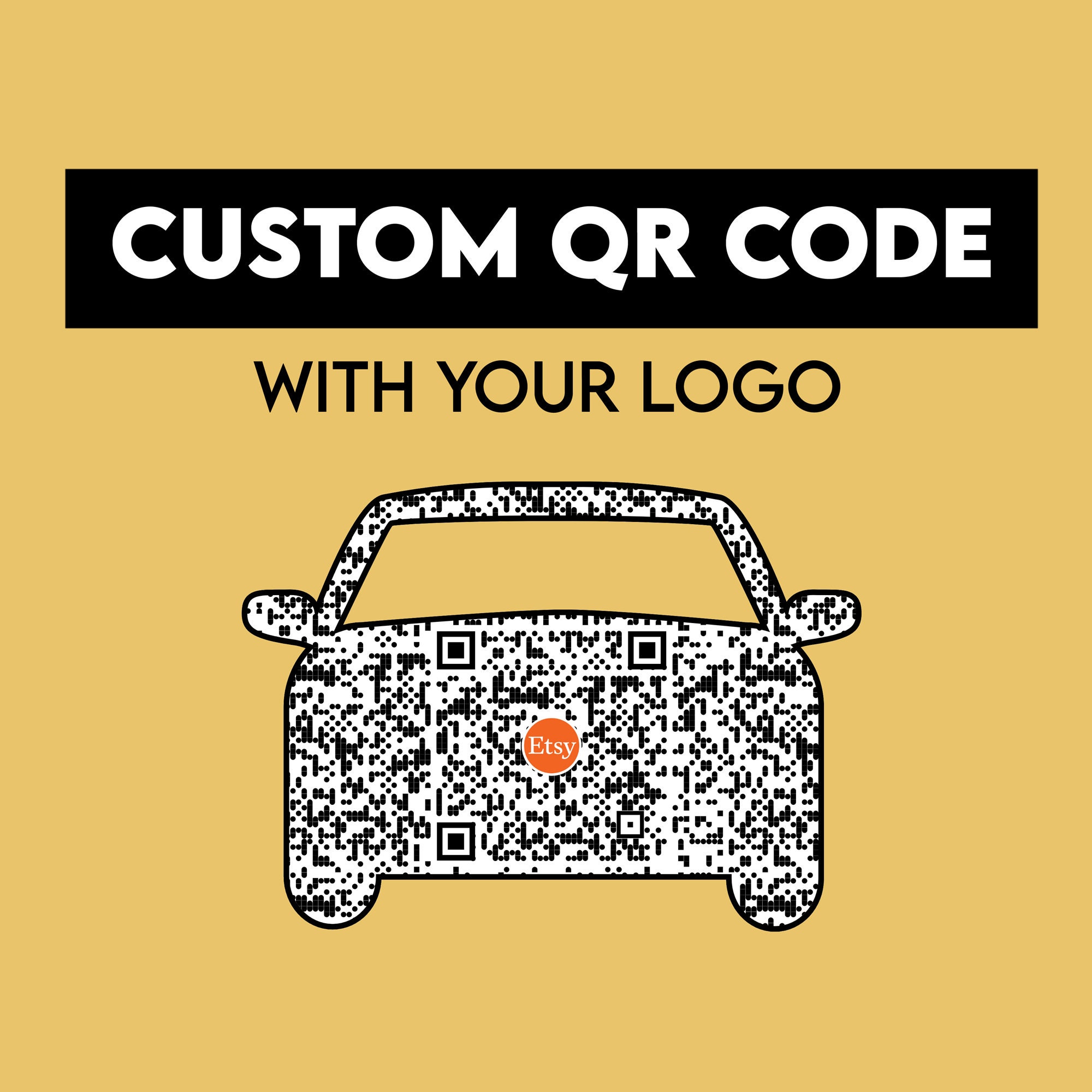 Custom QR Code in a Car Shape, Customized Qr Code Generator, Digital Qr ...