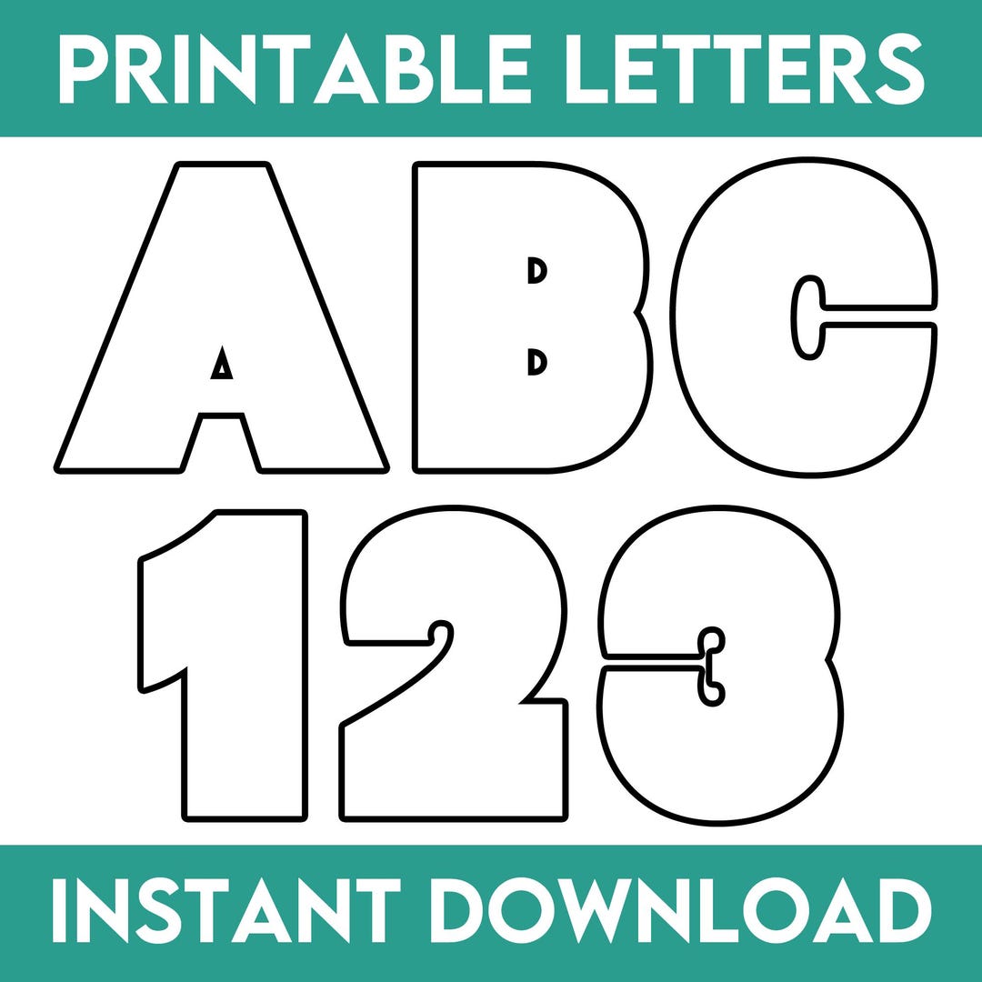 Printable Bulletin Board Letters and Numbers: Large Uppercase Alphabet ...