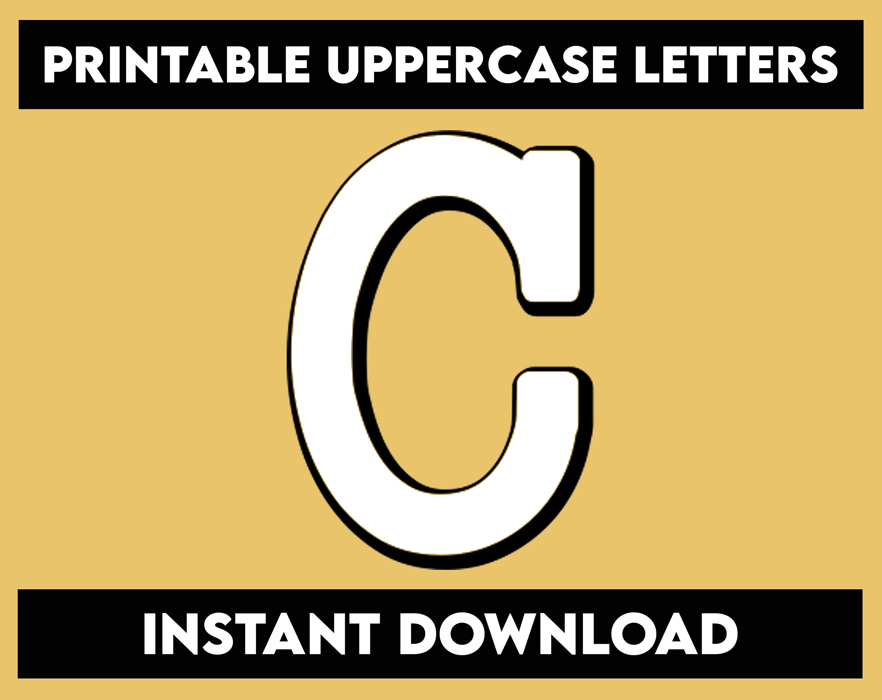 Printable Uppercase Letters Bulletin Board Letters Printable - Etsy