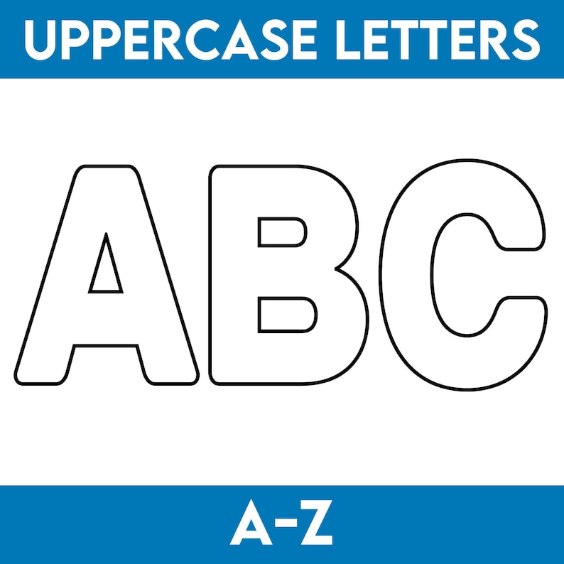 Large Printable Letters and Numbers | Bulletin Board Letters | Digital ...