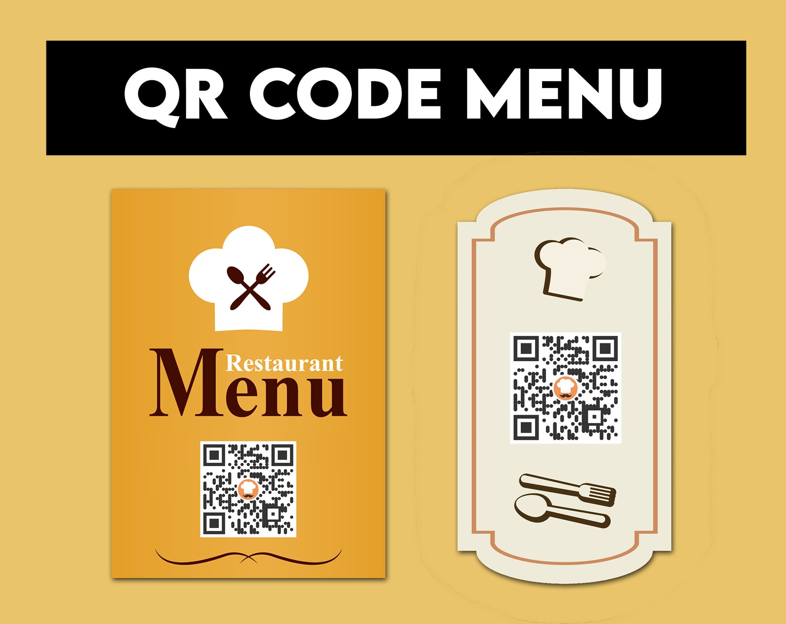 QR Code Menu Design, Menu QR Code for Restaurant & Cafe, Personalizable ...