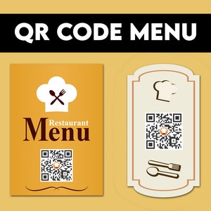 QR Code Menu Design, Menu QR Code for Restaurant & Cafe, Personalizable ...