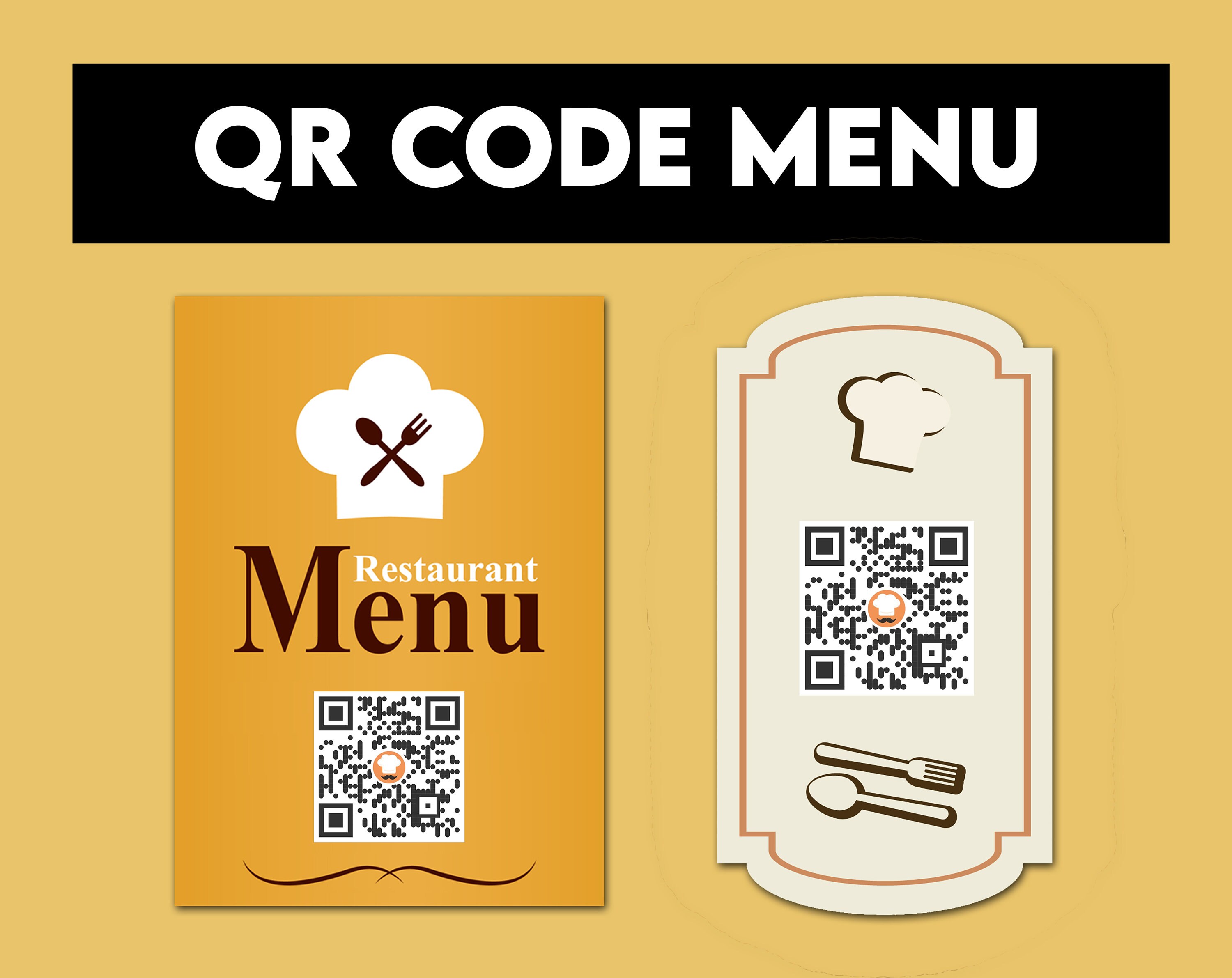 QR Code Menu Design, Menu QR Code for Restaurant & Cafe, Personalizable ...