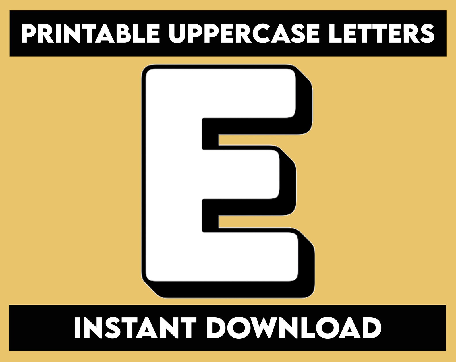 Printable Uppercase Letters, Bulletin Board Letters, Bulletin Board ...