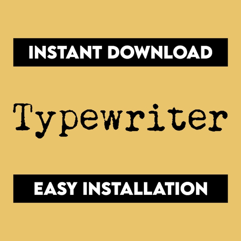 Typewriter Font: Vintage Retro Style (TTF File) - Etsy