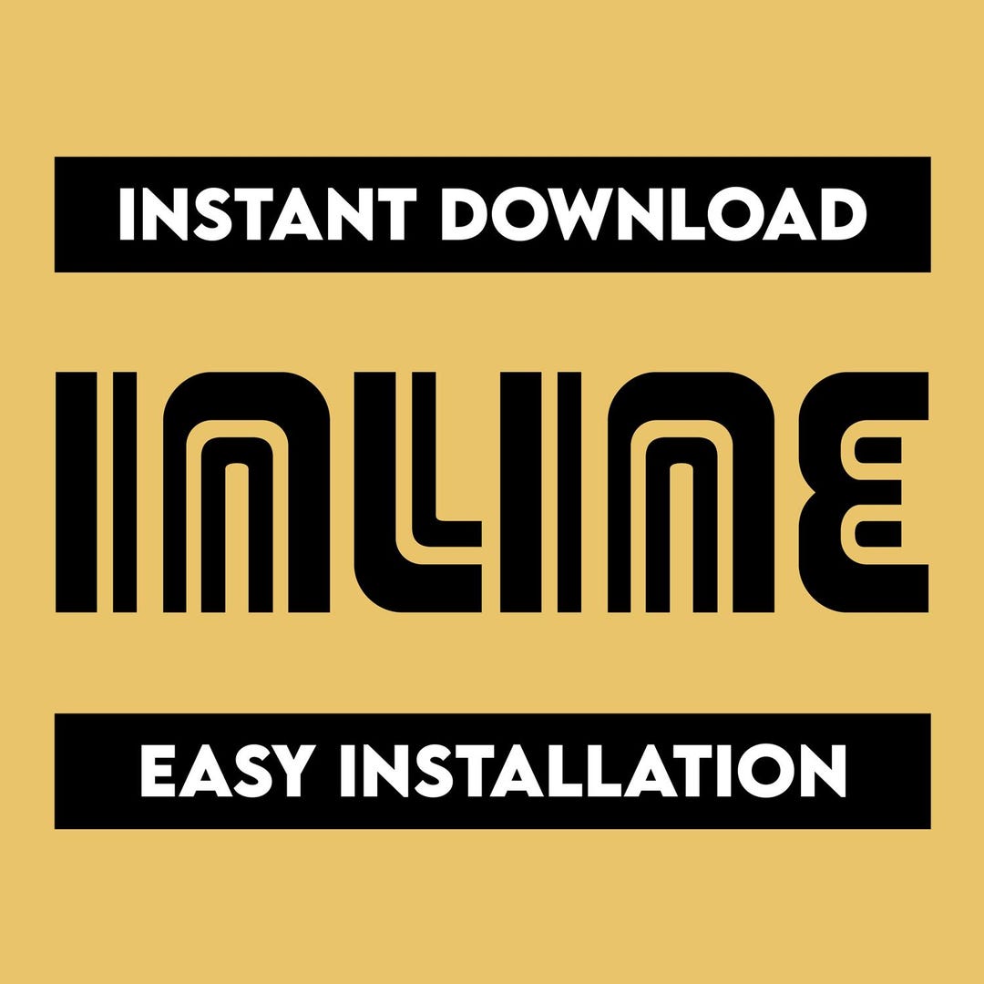 Inline Font, Inline Letters, Inline Alphabet, Inline Text, Cricut Font ...