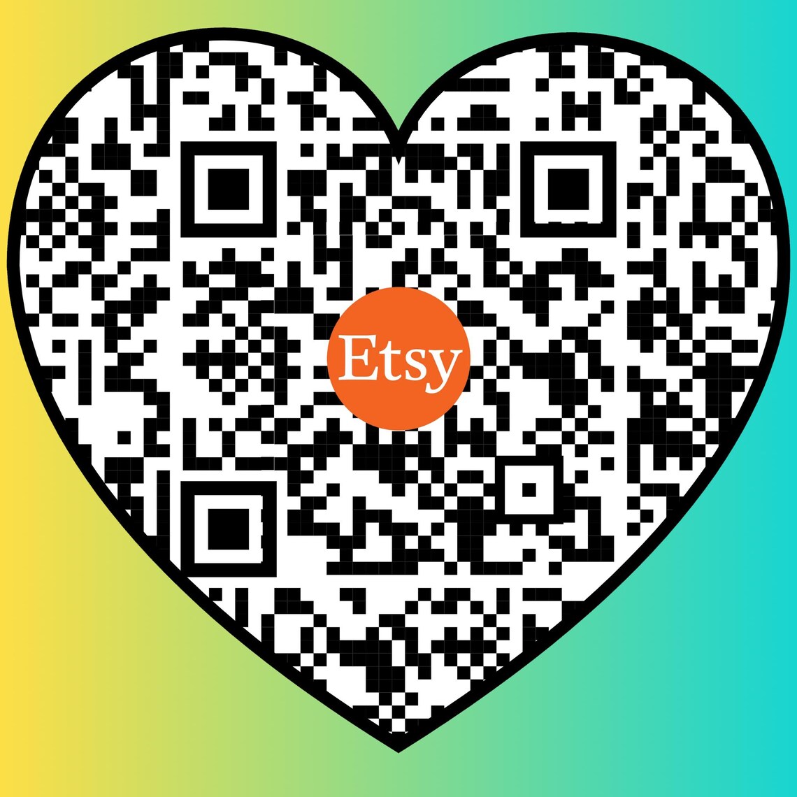 Custom Heart QR Code Generator: Scannable Digital Code (PNG) - Etsy