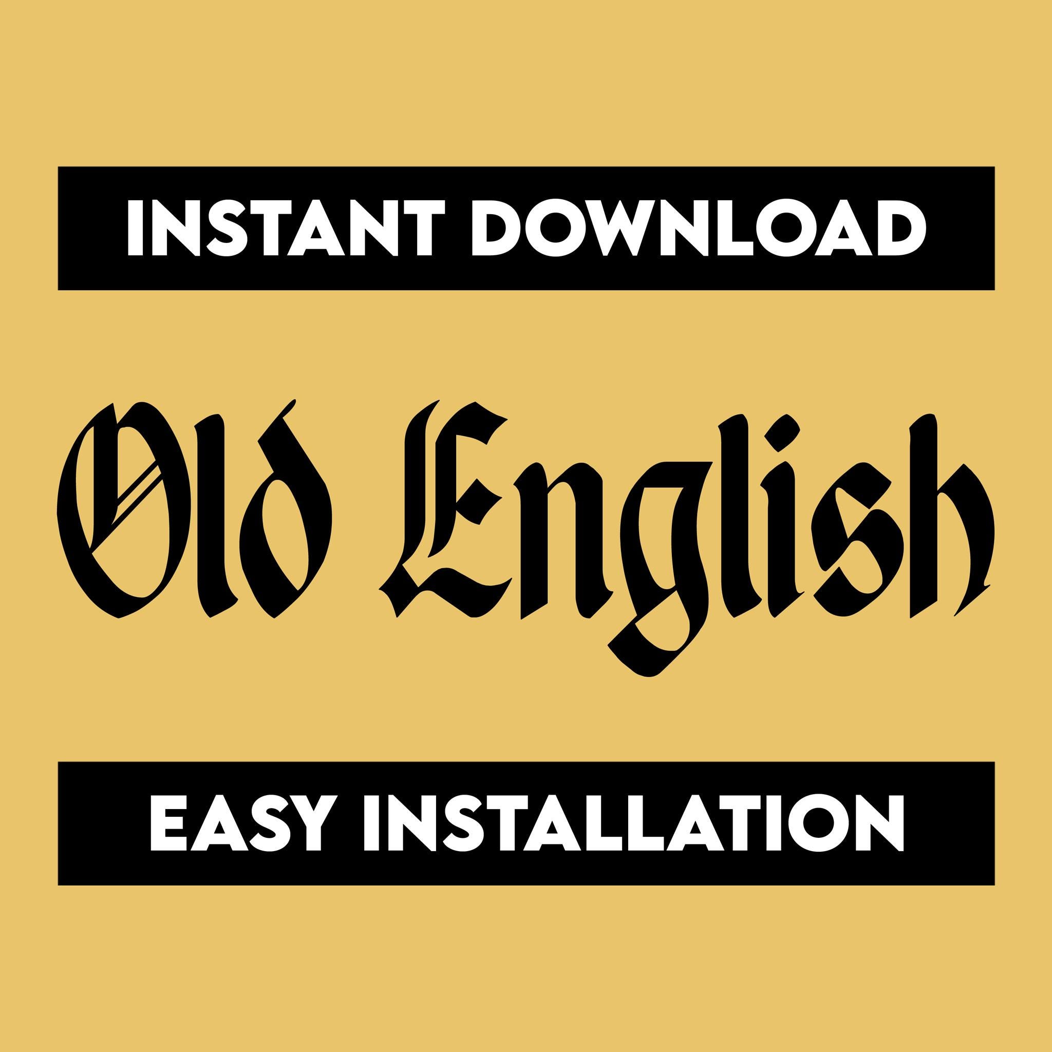 Old English Font: Classic Alphabet (TTF Digital Download) - Etsy