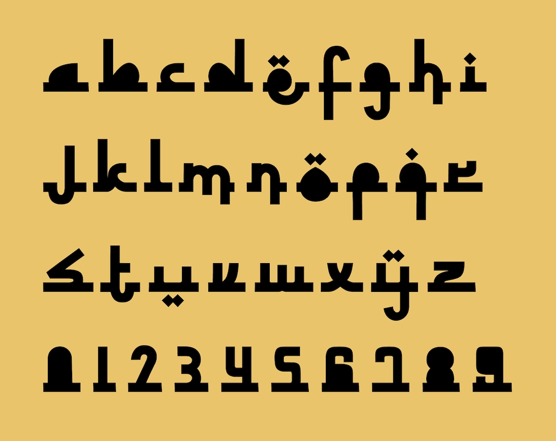 Fuente árabe Letras del alfabeto árabe Tipo de letra árabe - Etsy México