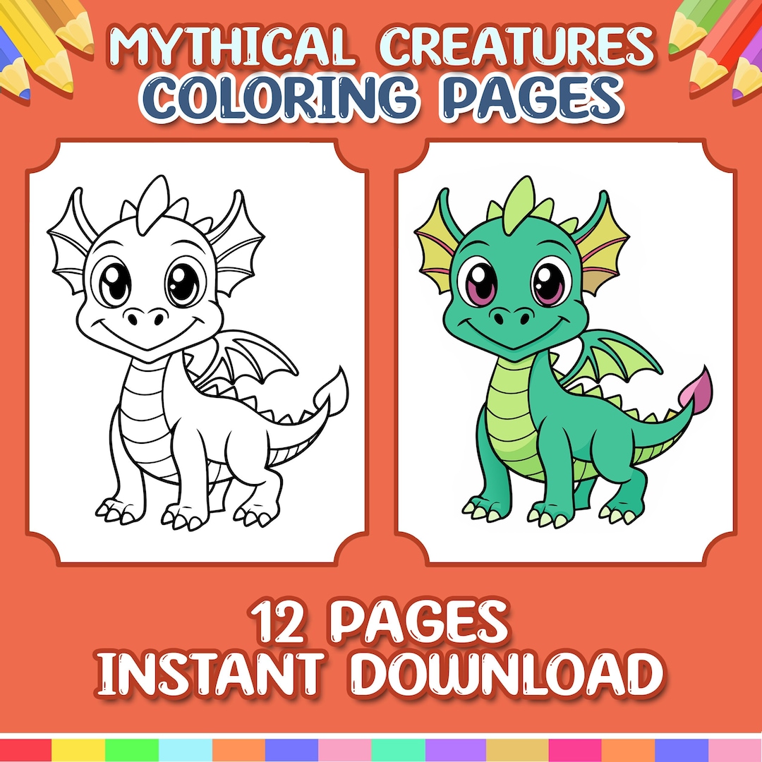 Printable Mythical Creatures Coloring Pages for Kids | Toddlers ...