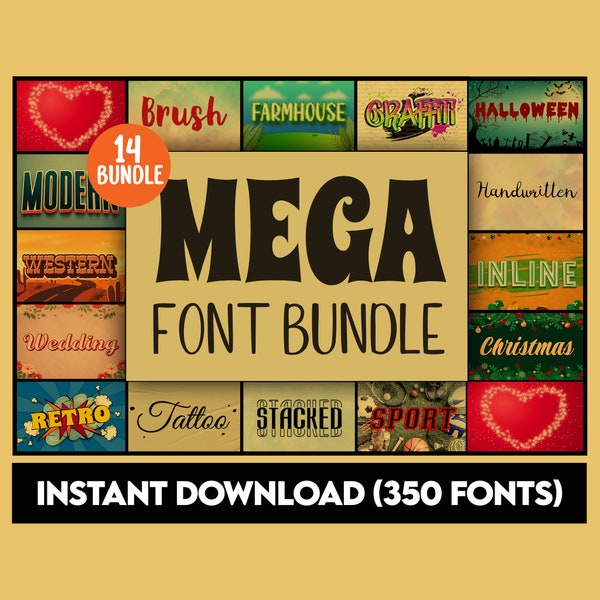 Font Bundle - Etsy