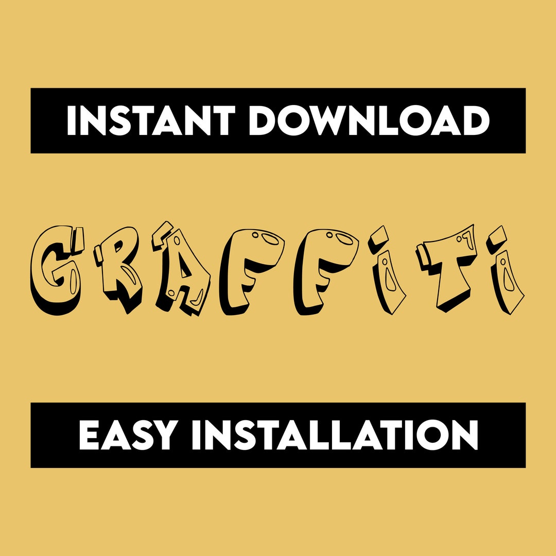 Urban Graffiti Font, Street Art Typeface (OTF File) - Etsy Canada