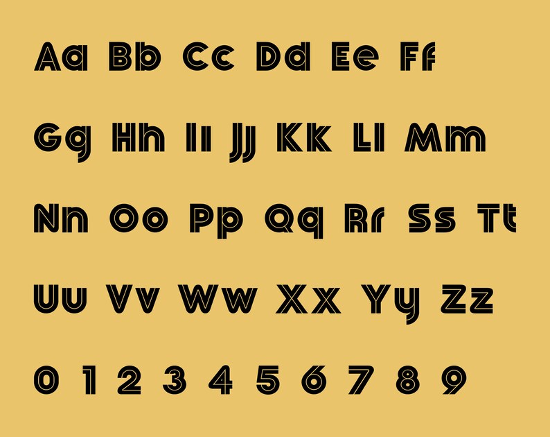 Inline Font: Modern TTF Font File (digital Download) - Etsy