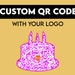 Custom QR Code in a Birthday Cake Shape, Customized Qr Code Generator ...