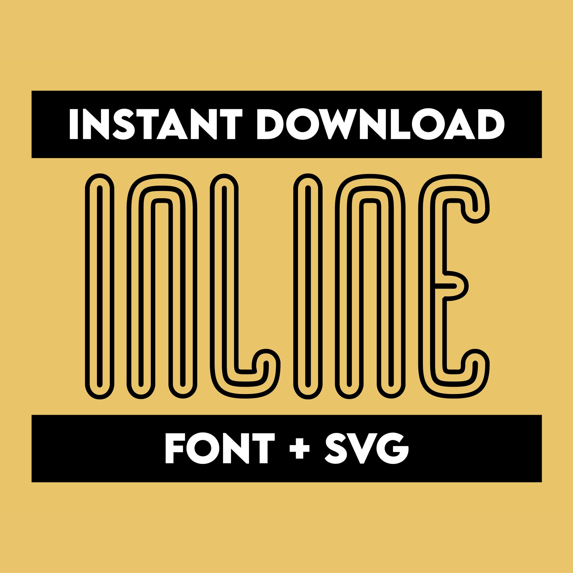 Inline Font Inline Vector Font SVG Fonts for Cricut ABC - Etsy Canada