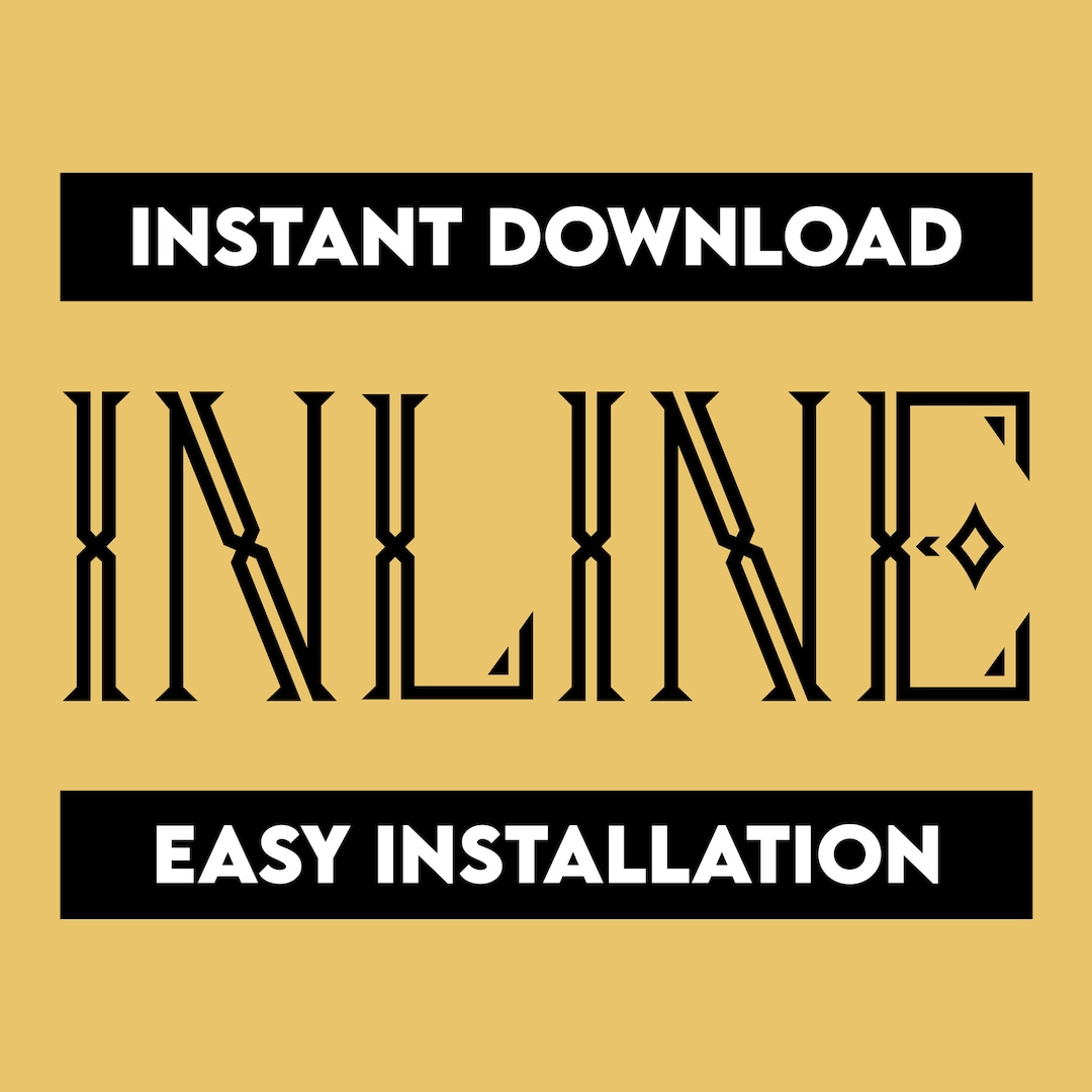 Inline Font, Inline Letters, Inline Alphabet, Inline Text, Cricut Fonts ...