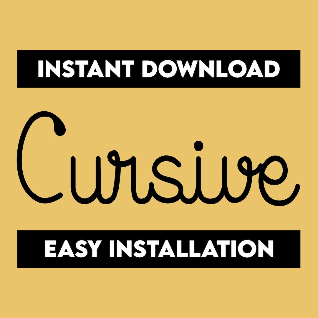 Elegant Cursive Font: Calligraphy Script for Cricut (TTF File) - Etsy