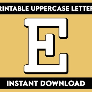 Printable Uppercase Letters, Bulletin Board Letters, Printable Alphabet ...