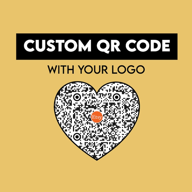 Qr Code Custom Shaped - Etsy